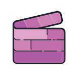 Microsoft ClipChamp icon in Color Hand Drawn Style