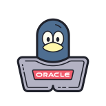 Oracle Linux icon in Color Hand Drawn Style