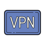 Vpn Status Bar Icon icon in Color Hand Drawn Style