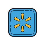 Walmart App icon in Color Hand Drawn Style