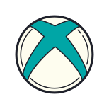 Xbox icon in Color Hand Drawn Style