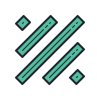 Diagonal Lines icon in Color Style