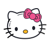 Hello kitty icons in Color Hand Drawn style for graphic & UI design