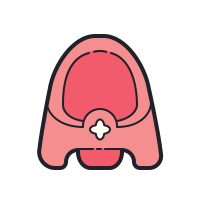 Baby Potty icon in Material Filled Style