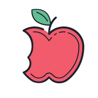 Bitten Apple icon in Office L Style