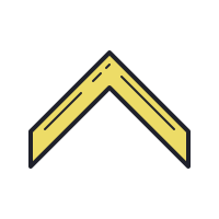 Chevron Up icon in Gradient Line Style