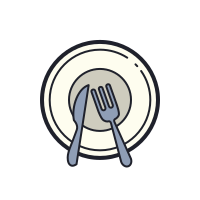 Icône Repas dans le style Glyph Neue