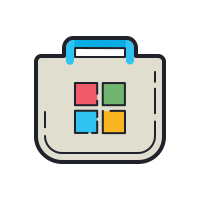 Icône Microsoft Store dans le style Windows 11 Color