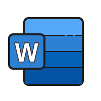 Icona Microsoft Word 2019 in stile Color
