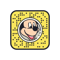 Snapchat Mickey Mouse icon in Bubbles Style