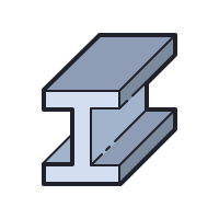 Steel I Beam icon in Quill Style