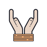 Tied Hands icon in Stickers Style