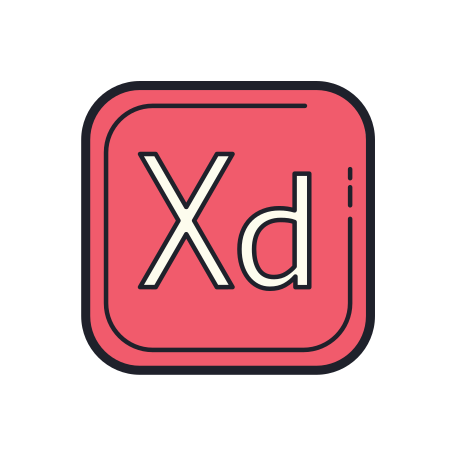 Adobe XD icon in Color Hand Drawn Style