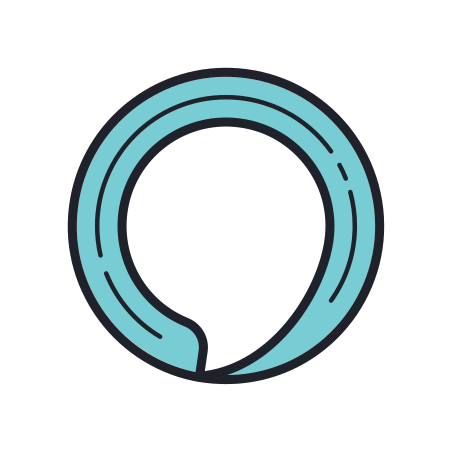 Amazon Alexa Logo icon in Color Hand Drawn Style