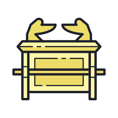 Ark Of The Covenant icon in Color Hand Drawn Style