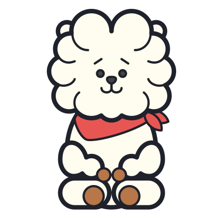 BT21 Rj icon in Color Hand Drawn Style