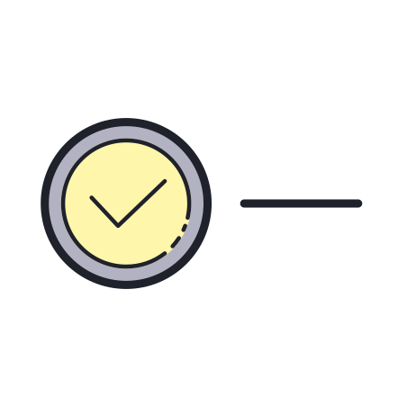 Checked Radio Button icon in Color Hand Drawn Style
