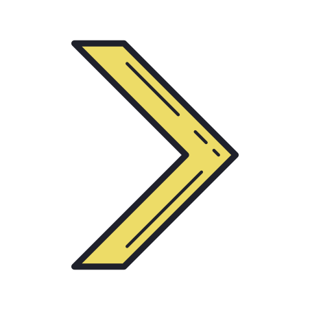 Chevron Right icon in Color Hand Drawn Style