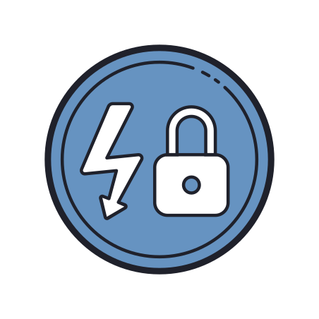 Energy Isolation icon in Color Hand Drawn Style