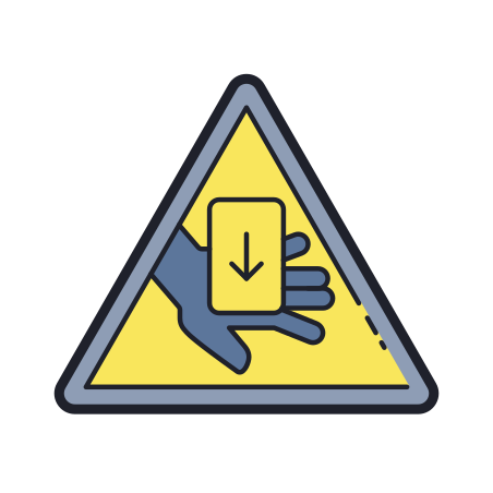 Entrapment Hazard icon in Color Hand Drawn Style