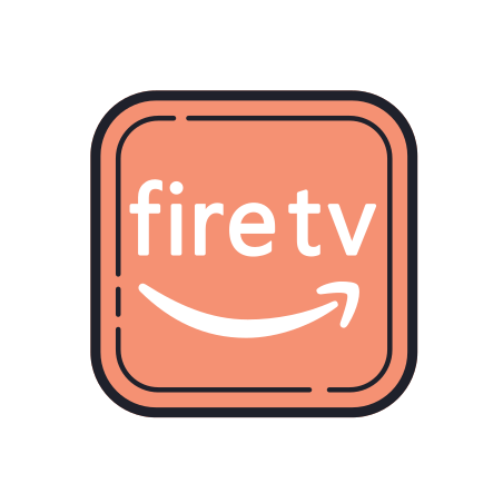 Fire Tv icon in Color Hand Drawn Style