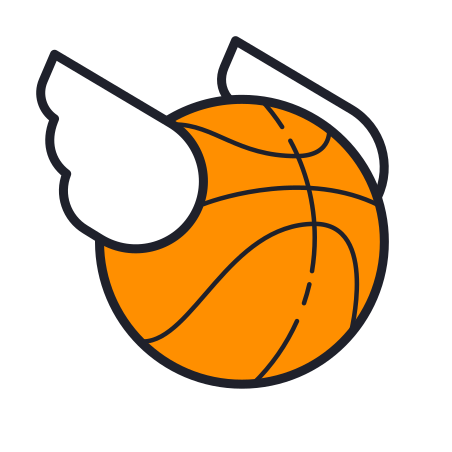 Flappy Dunk icon in Color Hand Drawn Style
