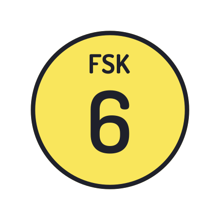 Fsk 6 icon in Color Hand Drawn Style