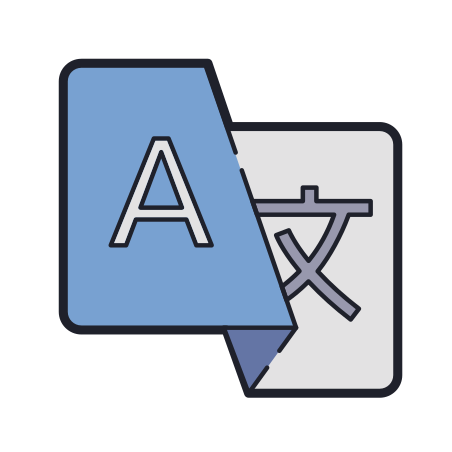 Google Translate icon in Color Hand Drawn Style