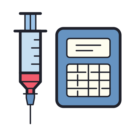 Infusion Pumps icon in Color Hand Drawn Style