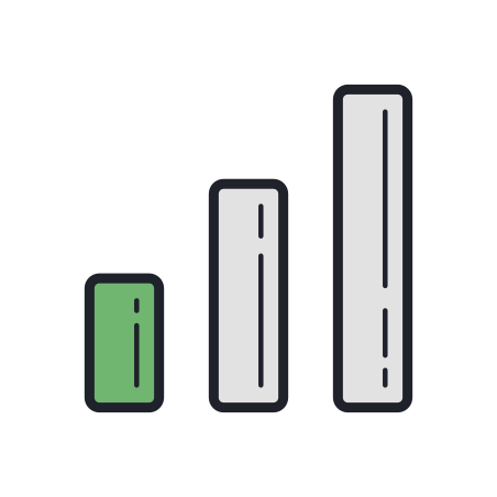 Low Connection icon in Color Hand Drawn Style