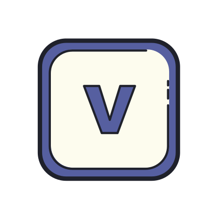 Microsoft Visio icon in Color Hand Drawn Style