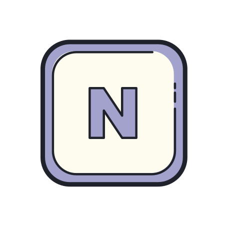 Microsoft OneNote icon in Color Hand Drawn Style