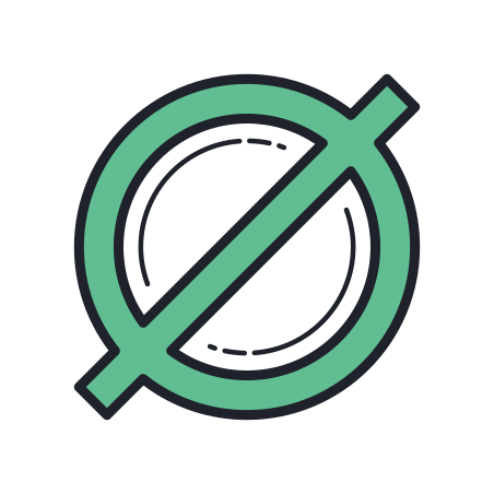 Null Symbol icon in Color Hand Drawn Style