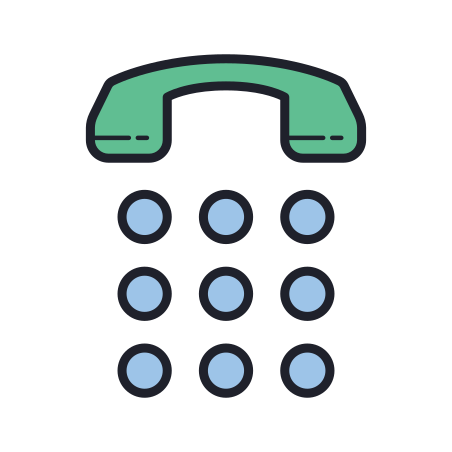 Number Pad icon in Color Hand Drawn Style