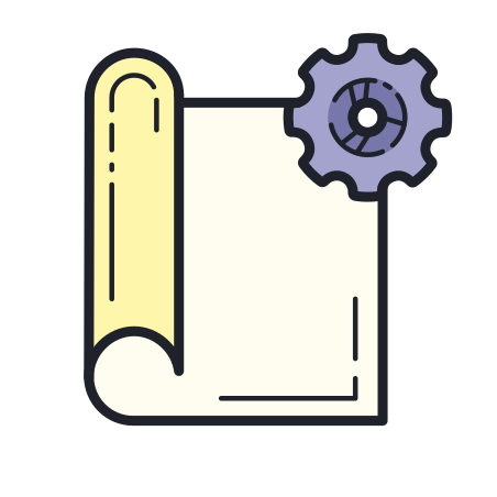 Project Setup icon in Color Hand Drawn Style