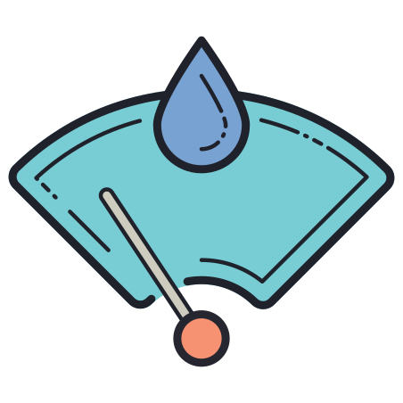 Rain Sensor icon in Color Hand Drawn Style