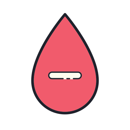 Rh- icon in Color Hand Drawn Style