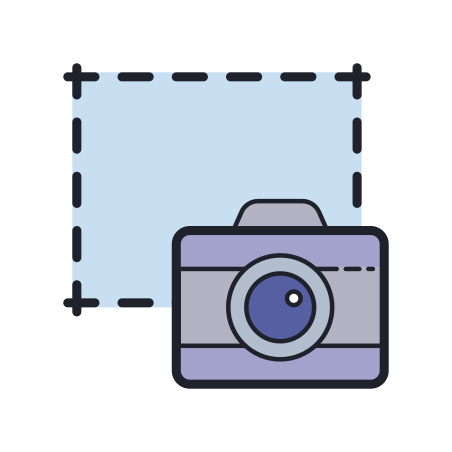 Screenshot icon in Color Hand Drawn Style