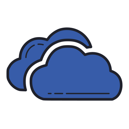 OneDrive icon in Color Hand Drawn Style