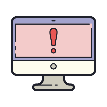 System Report icon in Color Hand Drawn Style