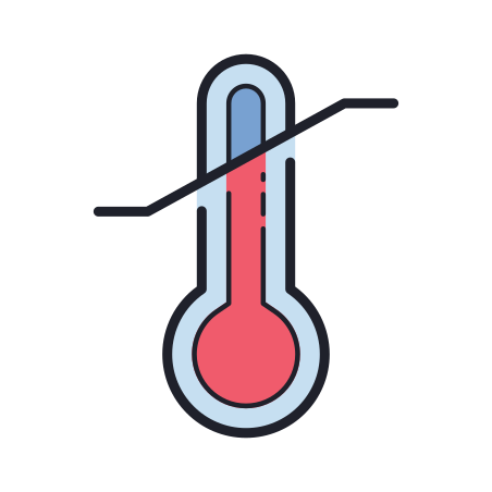 Temperature Sensitive icon in Color Hand Drawn Style