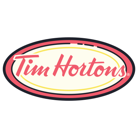 Tim Hortons icon in Color Hand Drawn Style