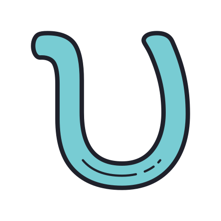 Upsilon icon in Color Hand Drawn Style