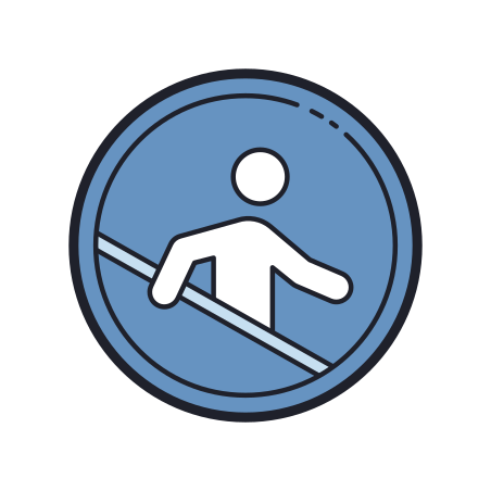 Use Handrails icon in Color Hand Drawn Style