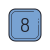 8 C icon in Color Hand Drawn Style