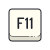 F11 Key icon in Color Hand Drawn Style