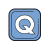 Quizlet icon in Color Hand Drawn Style