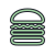 Shake Shack icon in Color Hand Drawn Style