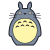Totoro icon in Color Hand Drawn Style