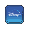 Icône Disney Plus dans le style Color Hand Drawn
